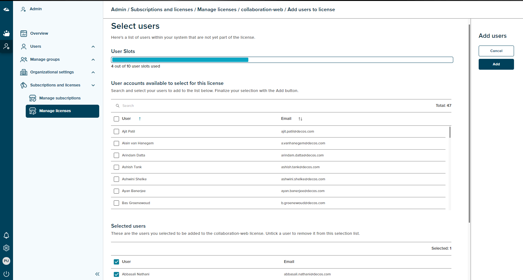 Billing | Decos Wiki