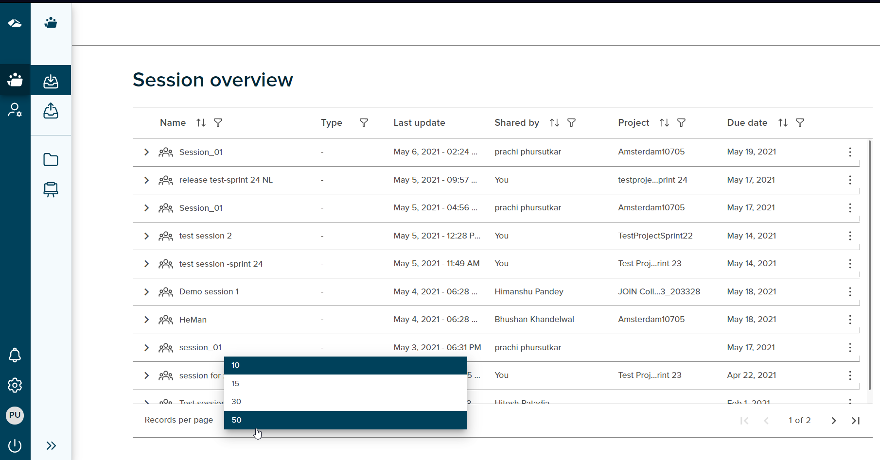 Session Overview | Decos Wiki