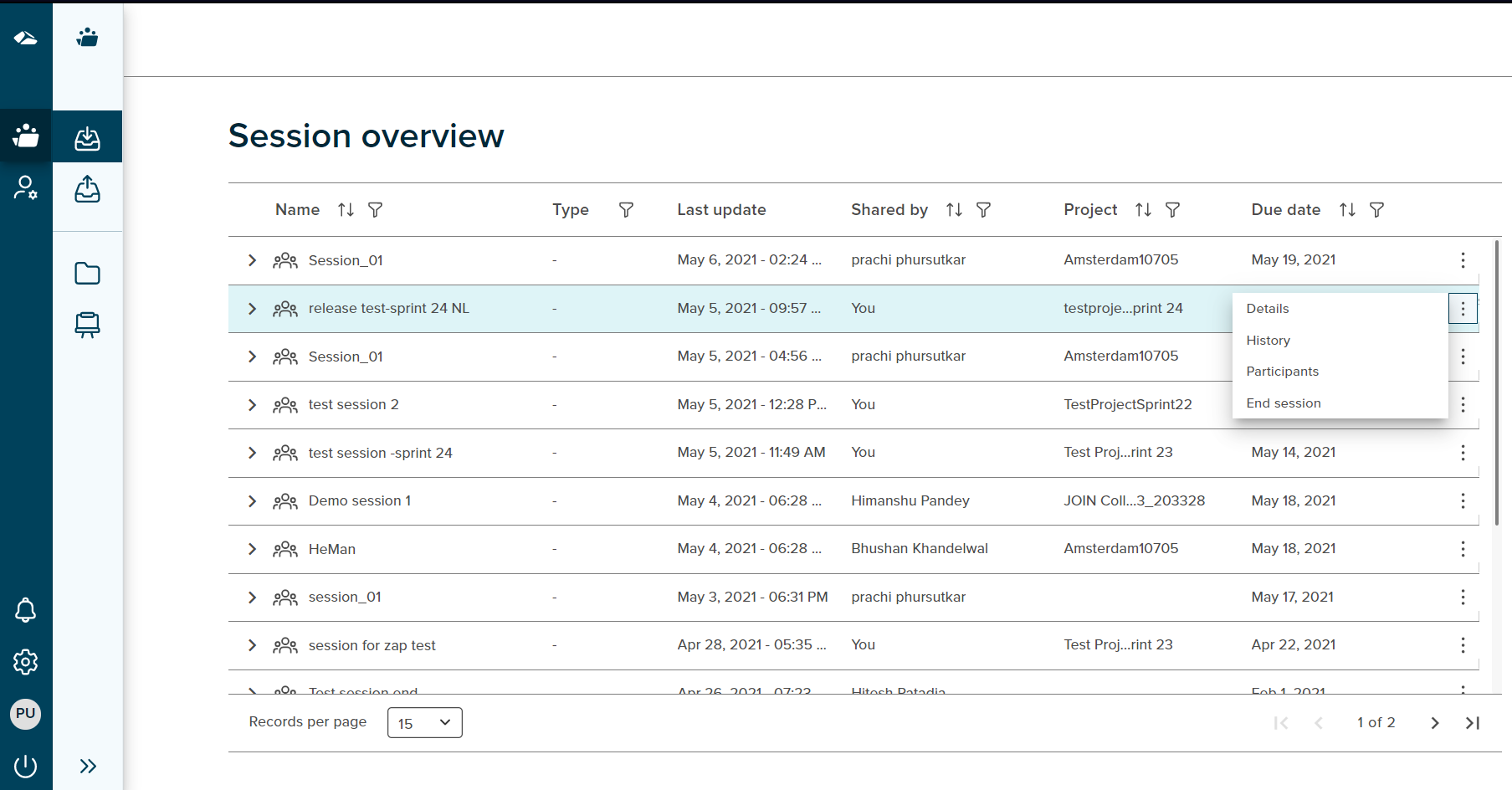 Session Overview | Decos Wiki