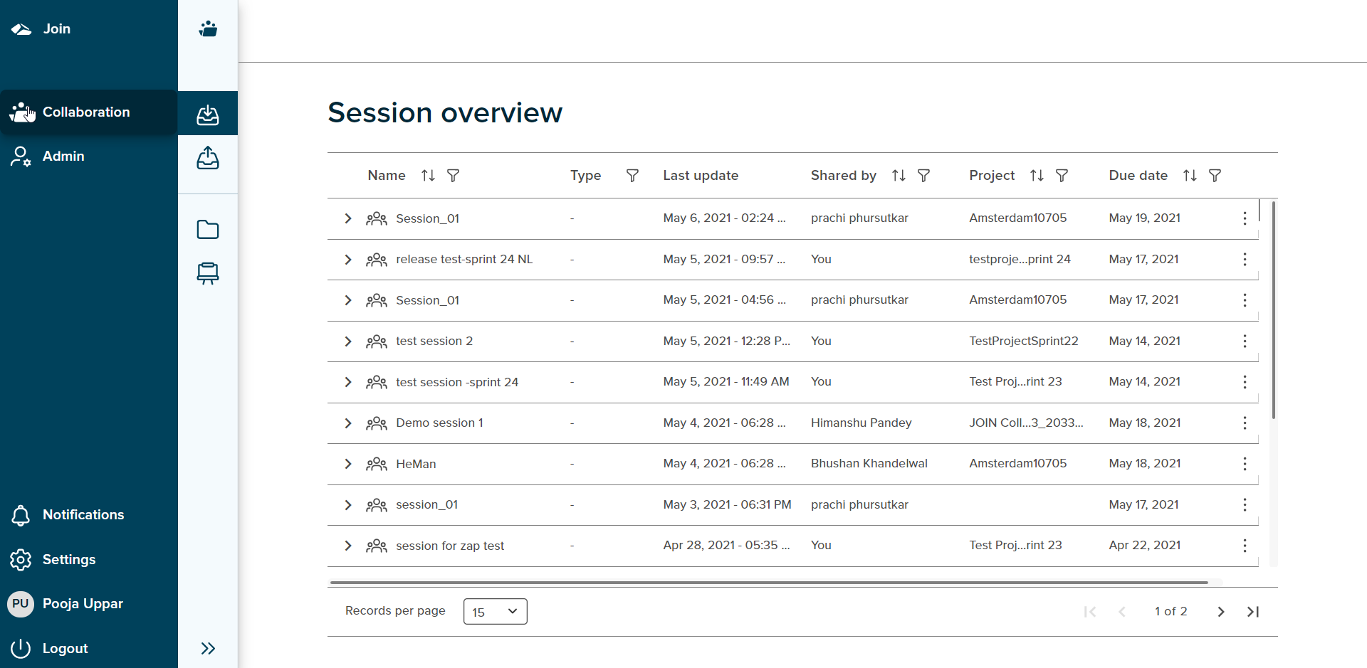 Session Overview | Decos Wiki