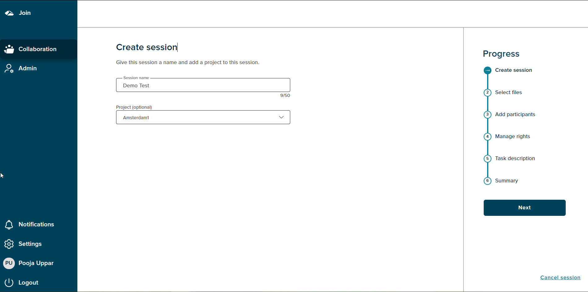 Create Session | Decos Wiki