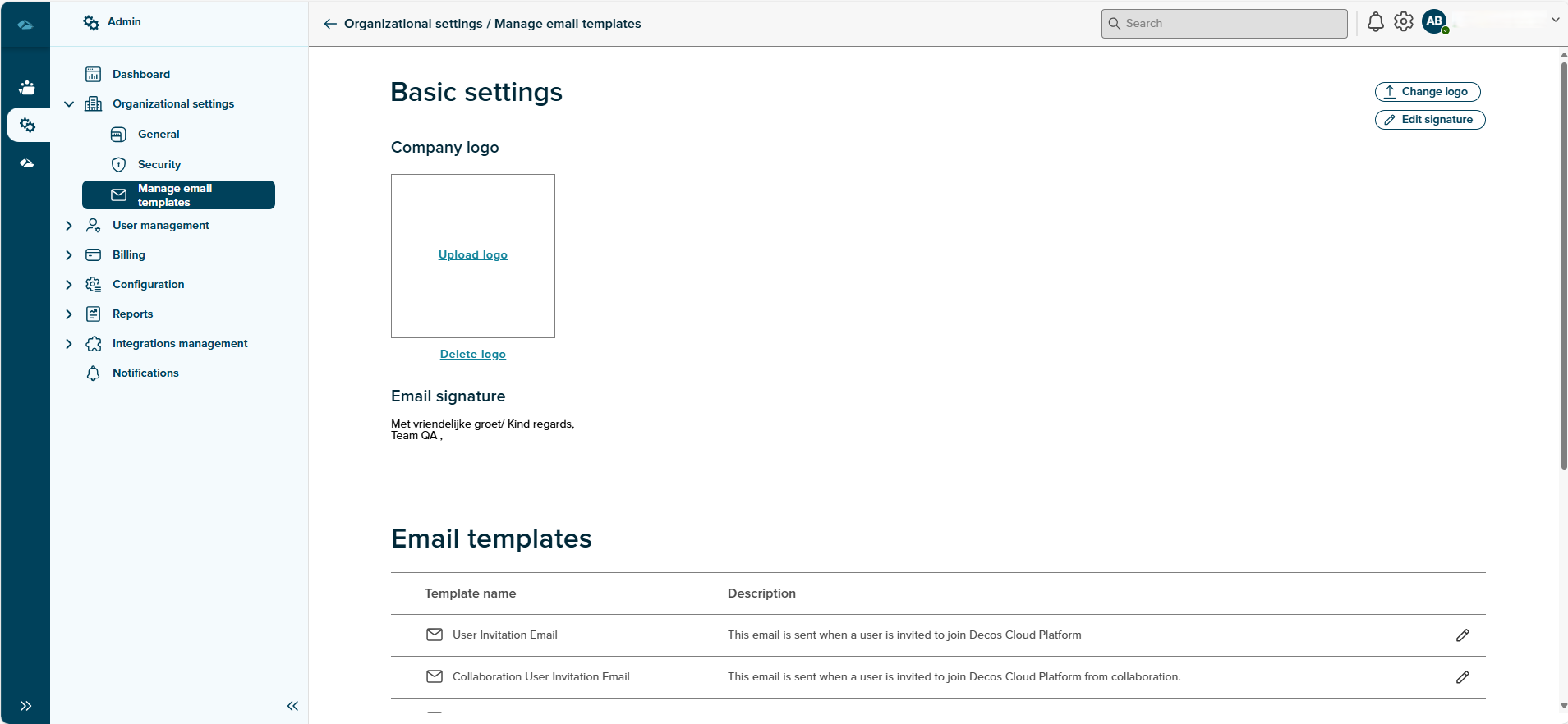 Manage Email Templates | Decos Wiki