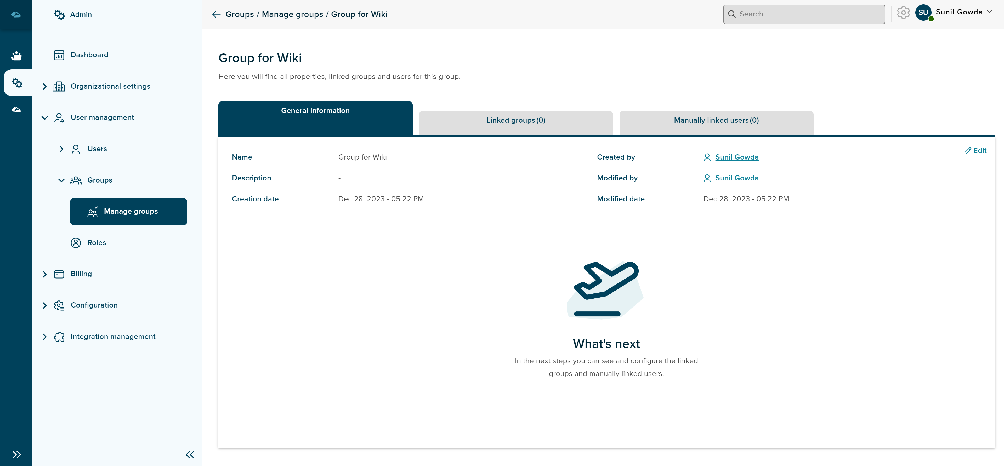 Manage groups | Decos Wiki