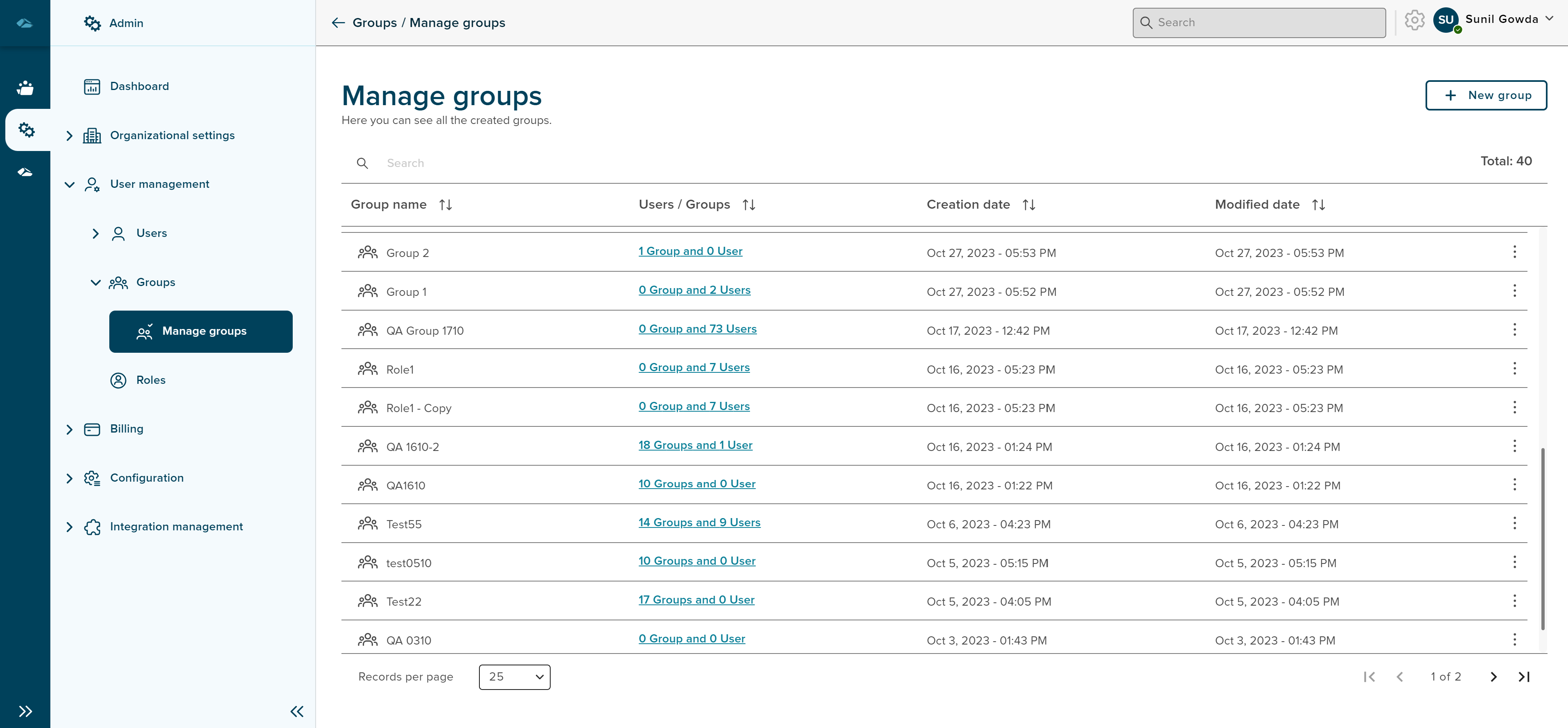 Manage groups | Decos Wiki