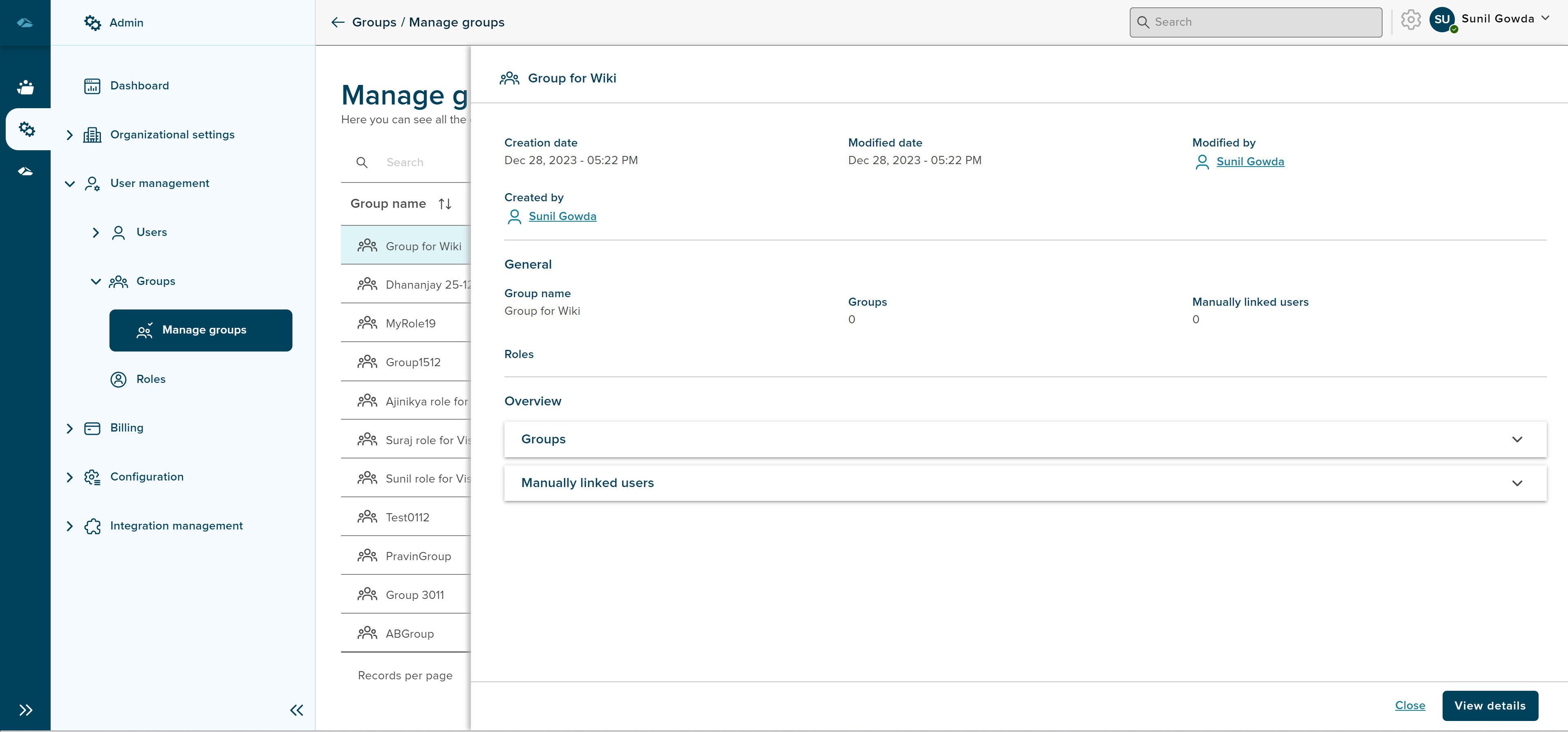 Manage groups | Decos Wiki