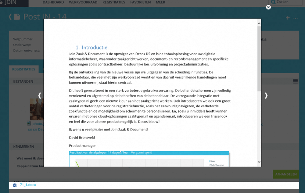 JOIN Case and Document | Decos Knowledge base